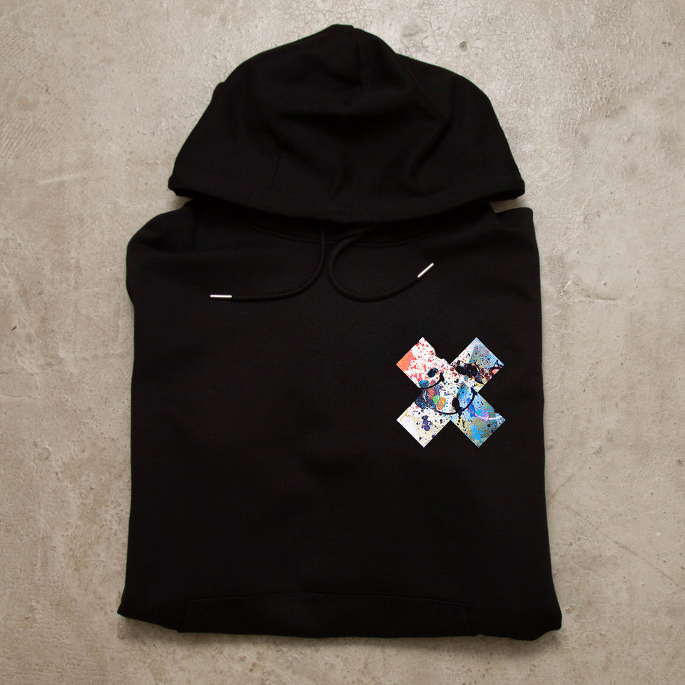 Crest Smiley 1 X Imprint - Pullover Hood - Black