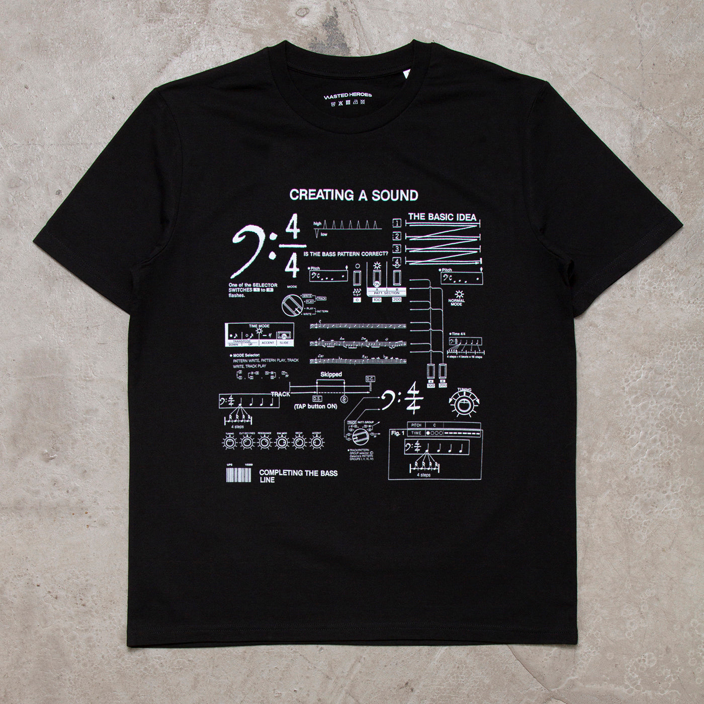 303 Sound Front Print - Tshirt - Black