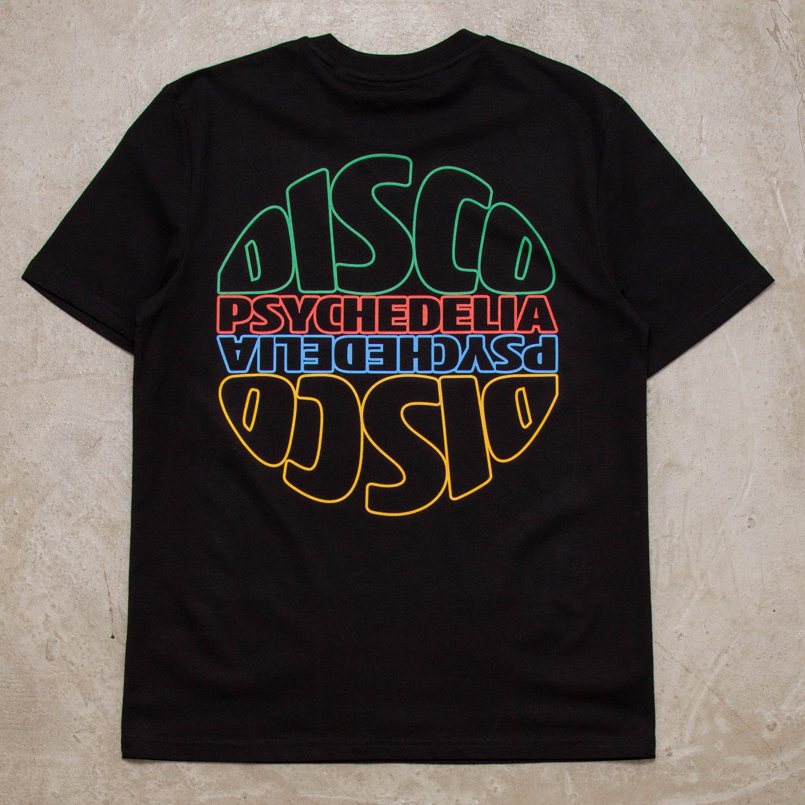 Coloration Revolve Disco Psychedelia Back Print - Tshirt - Black