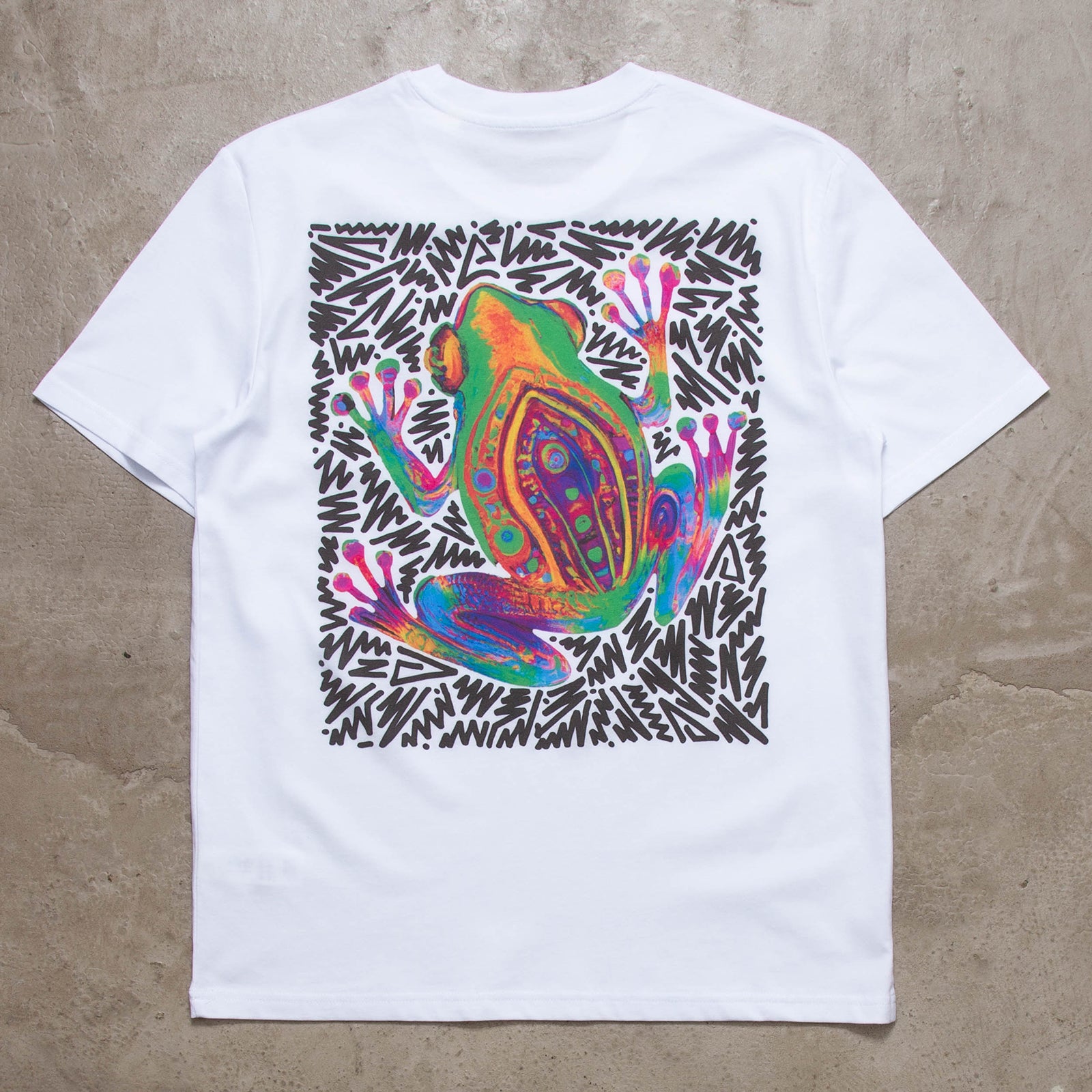 Doodle Toad Back Print - Tshirt - White