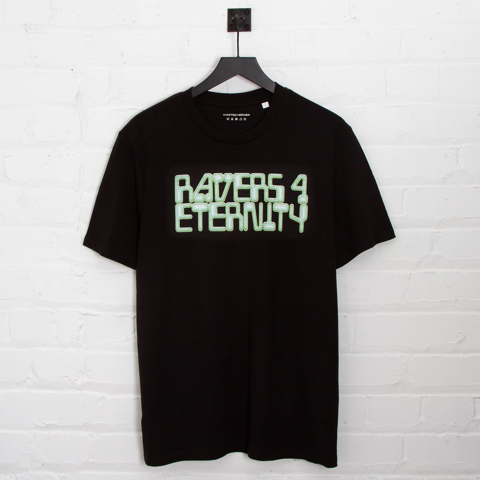 Green Ravers 4 Eternity Front Print - Tshirt - Black