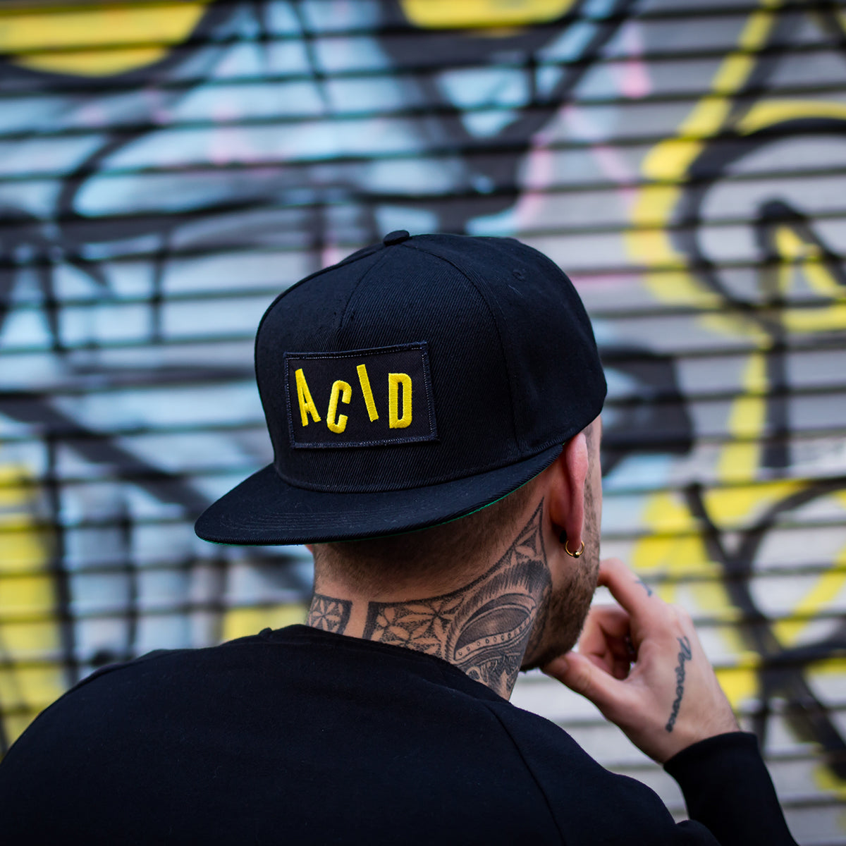 Acid Letter - Snapback - Black